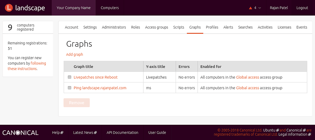 Add Livepatch graphs in Landscape - Tutorials - Ubuntu Community Hub
