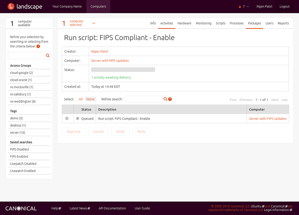 Manage UA Client FIPS configurations at scale with Landscape - Tutorials - Ubuntu Community Hub