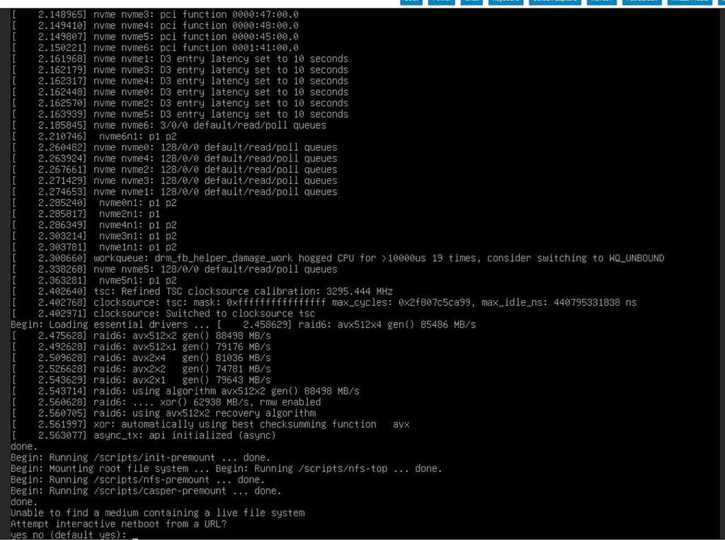 Ubuntu 25.04 Live Server ISO fails to boot on Dell R7715 (AMD Turin ...